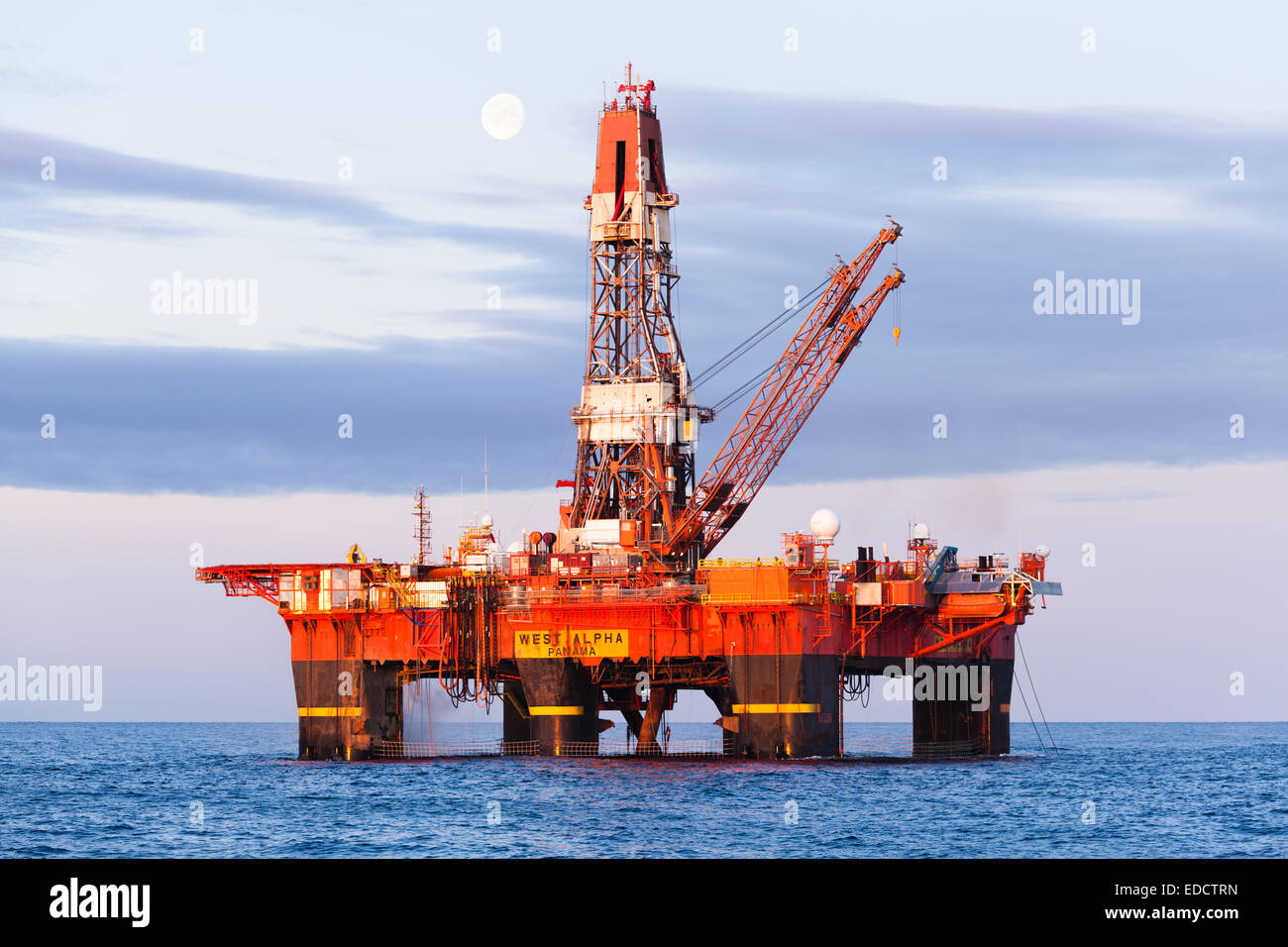 Drilling platform West Alpha, August 2014 Stock Photo - Alamy