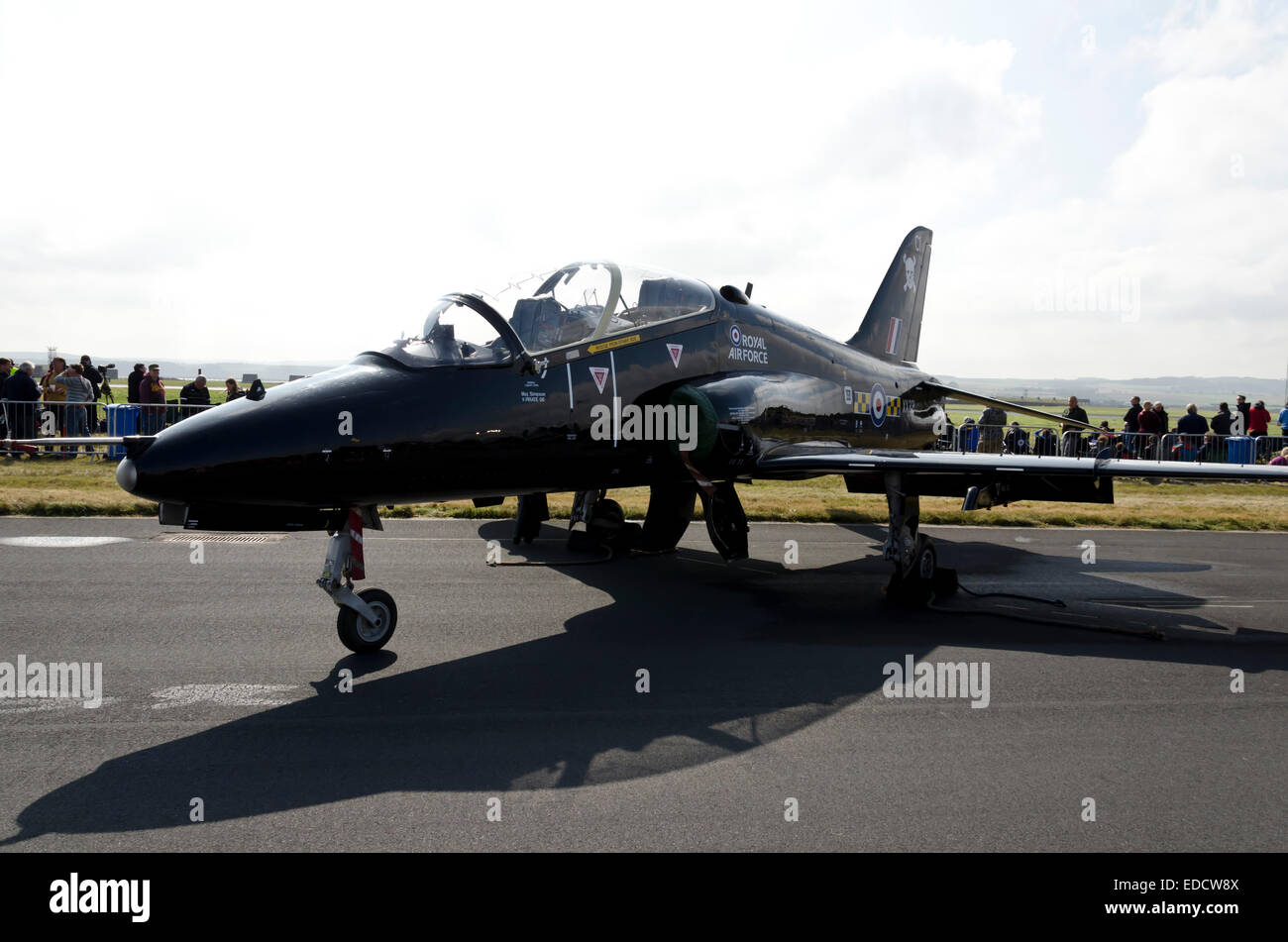 BAe Systems Hawk T1/T1A training aircraft on static display at Leuchars ...