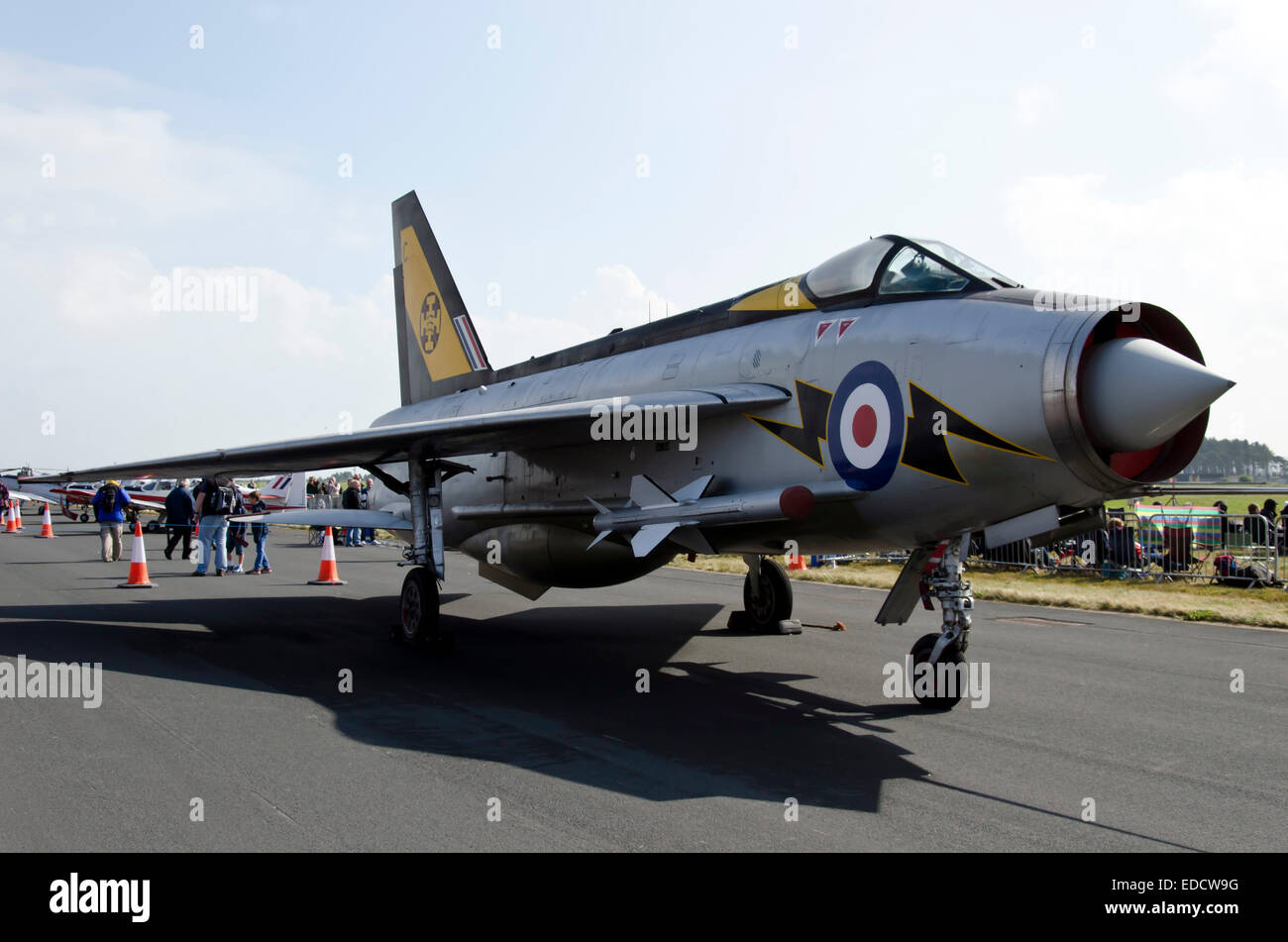 English Electric Lightning F3 fighter aircraft at Leuchars Air Show ...