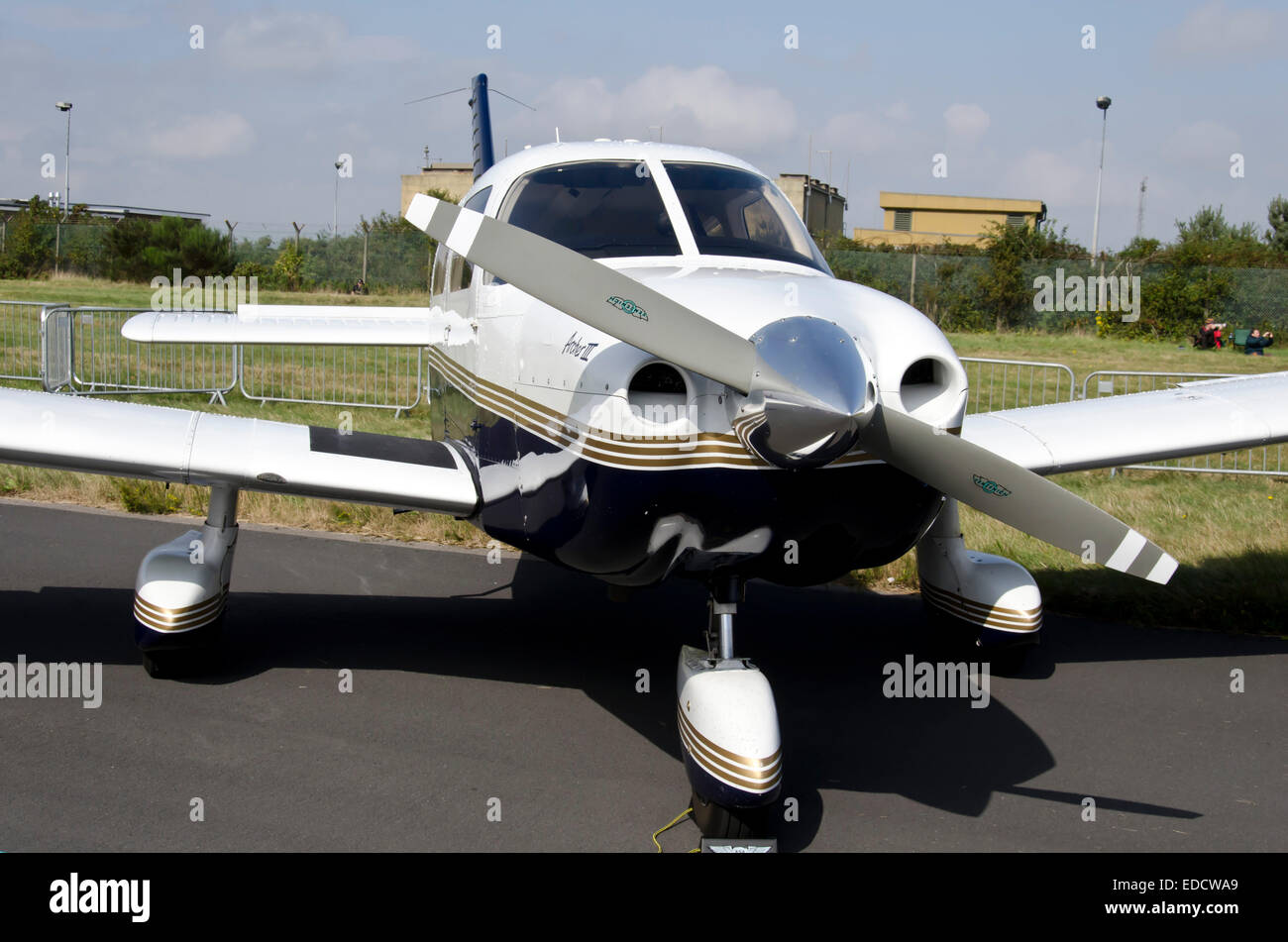 Piper Archer III light aircraft on static display at Leuchars Air Show ...