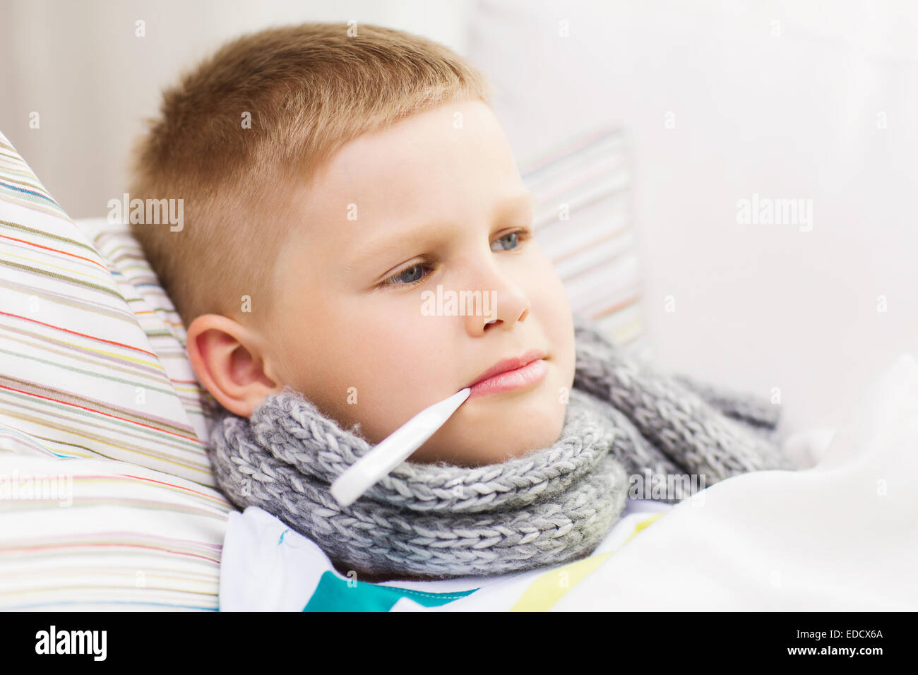 Pre teen boy fever hi-res stock photography and images - Alamy