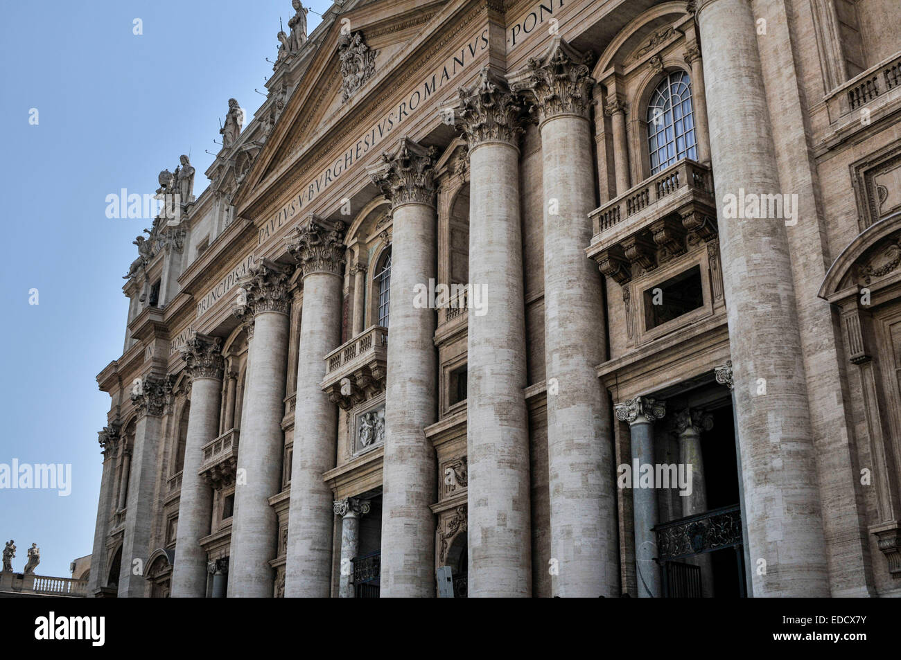 The front exterior of Piazza San Pietro (St. Peter's Square) -Vatican ...