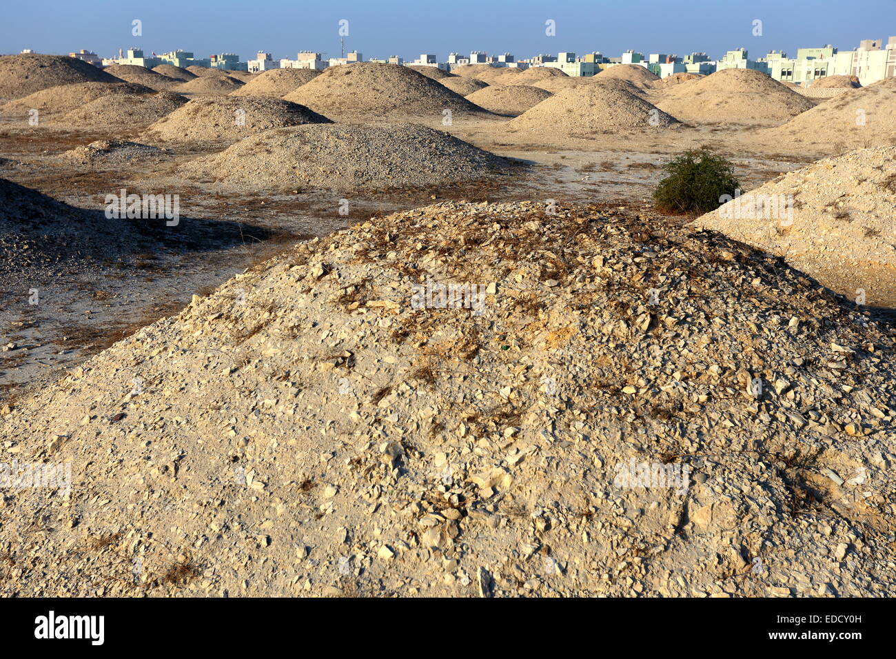 UNESCO Heritage World Site Dilmun era burial mounds at Hamad Town Stock ...