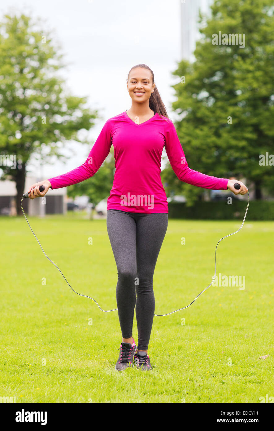 Teen girl jump rope black hi-res stock photography and images - Alamy