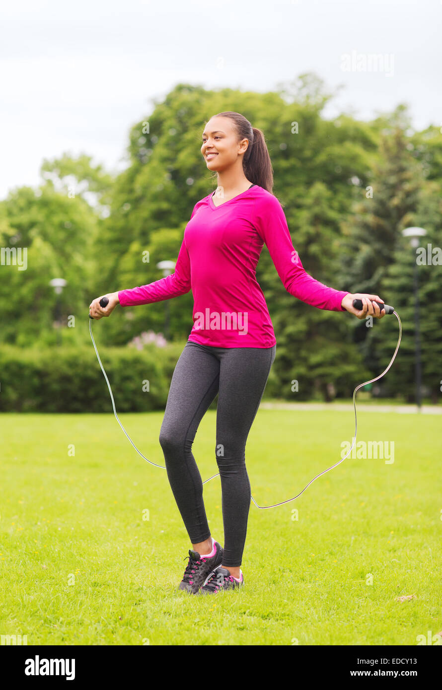 Teen girl jump rope black hi-res stock photography and images - Alamy
