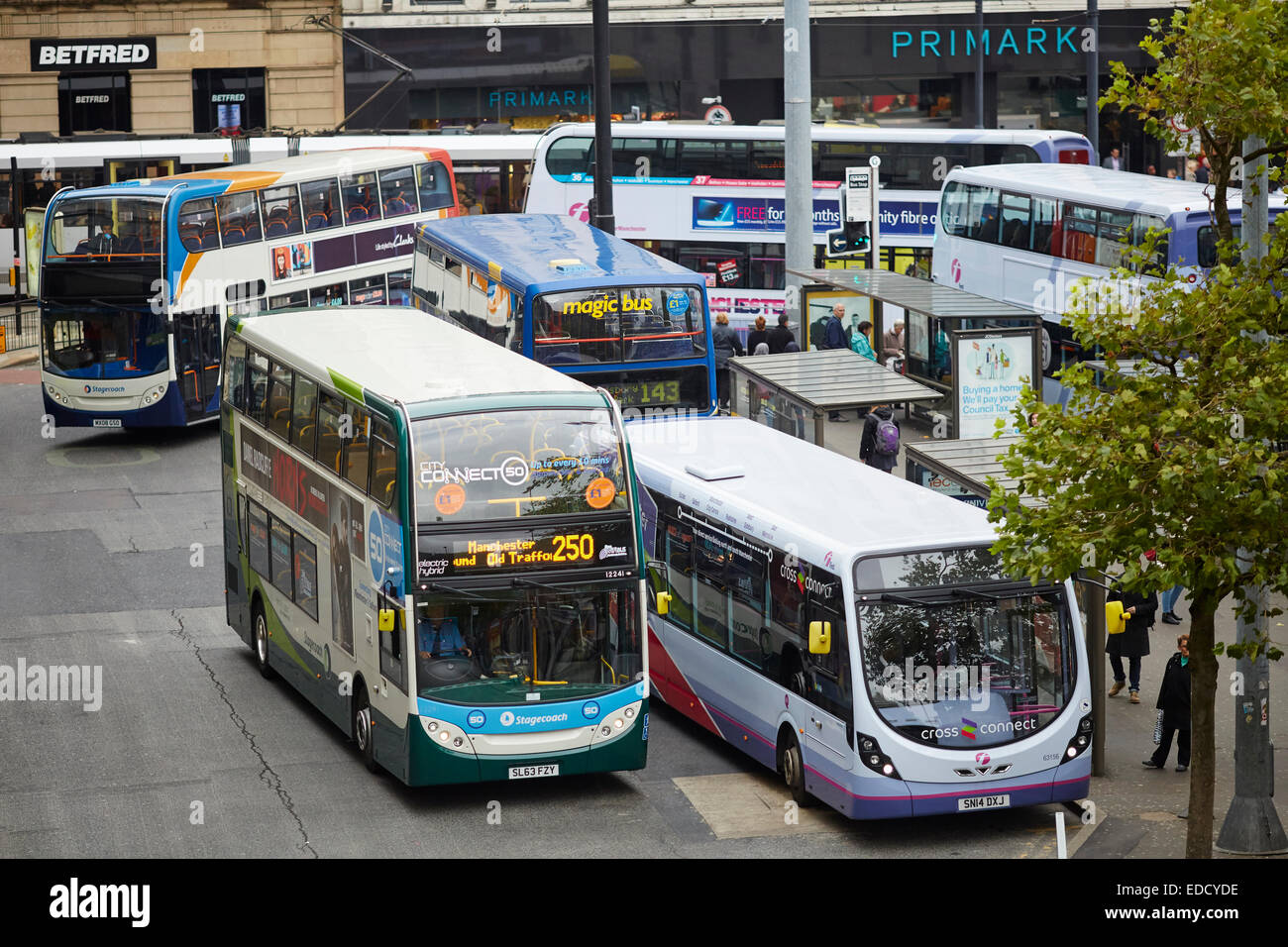 Manchester Piccadilly Bus Station, First bus, Stagecoach buses and a ...