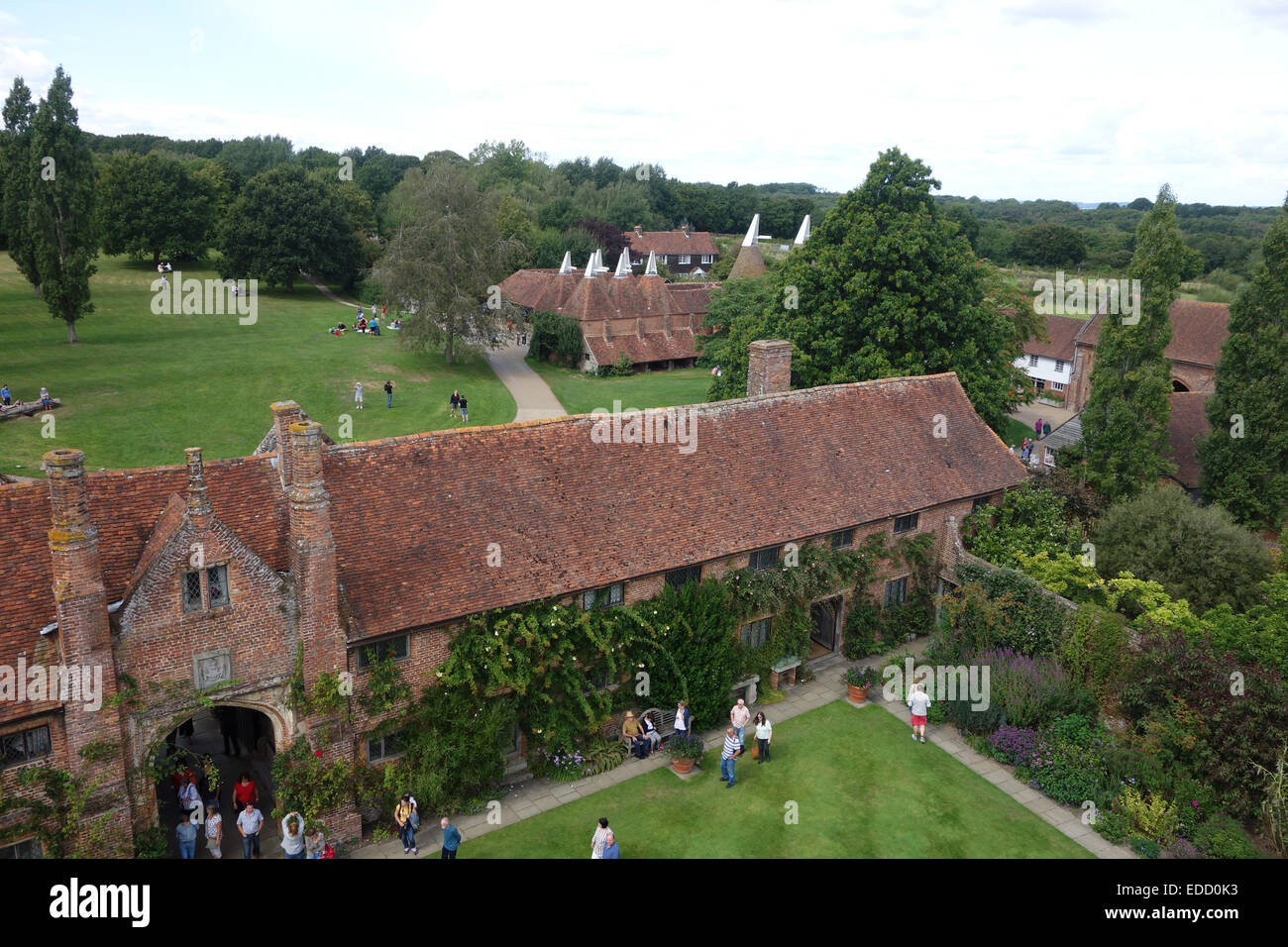 The garden at Sissinghurst Castle in the Weald of Kent, in England at ...