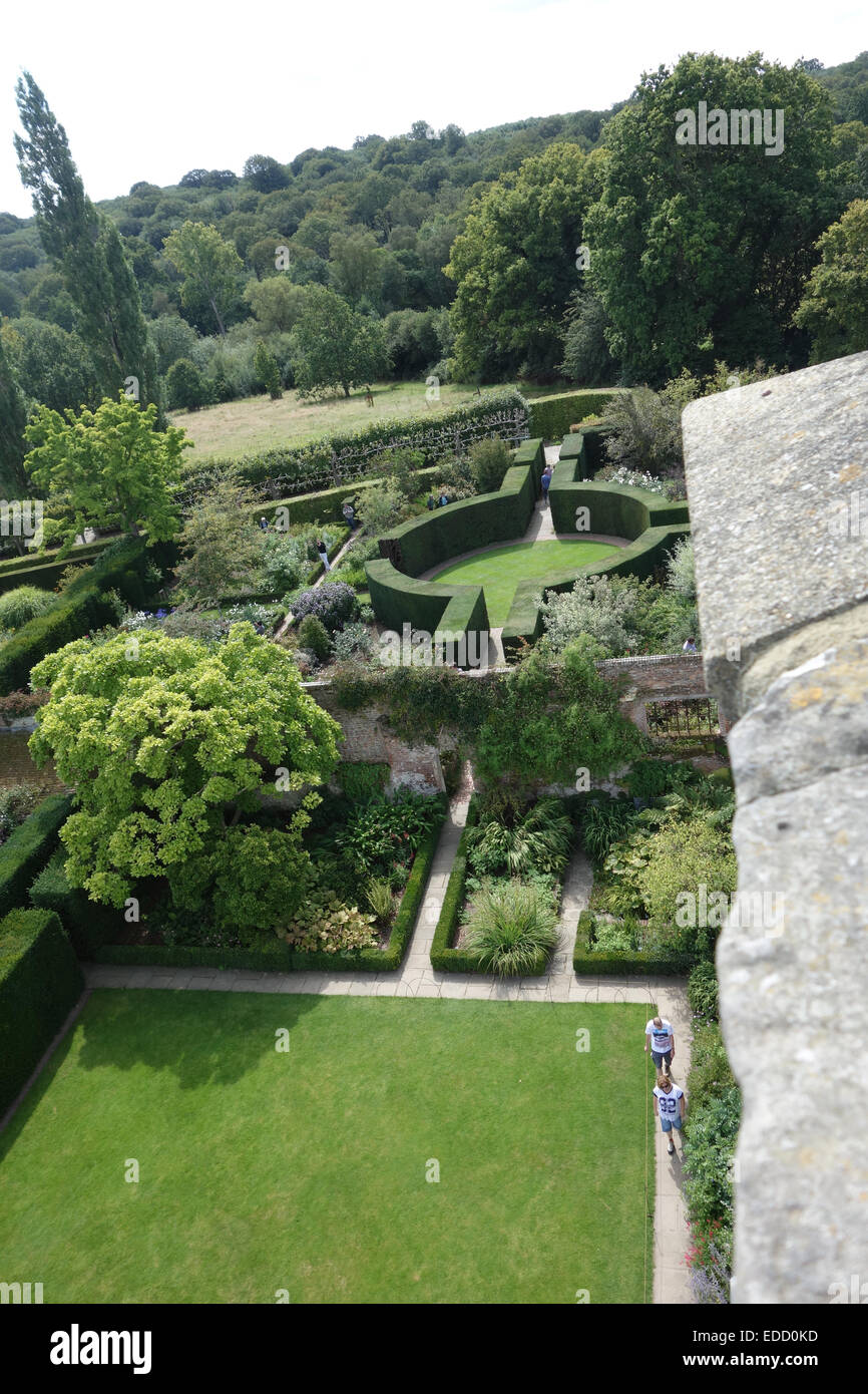 The garden at Sissinghurst Castle in the Weald of Kent, in England at ...