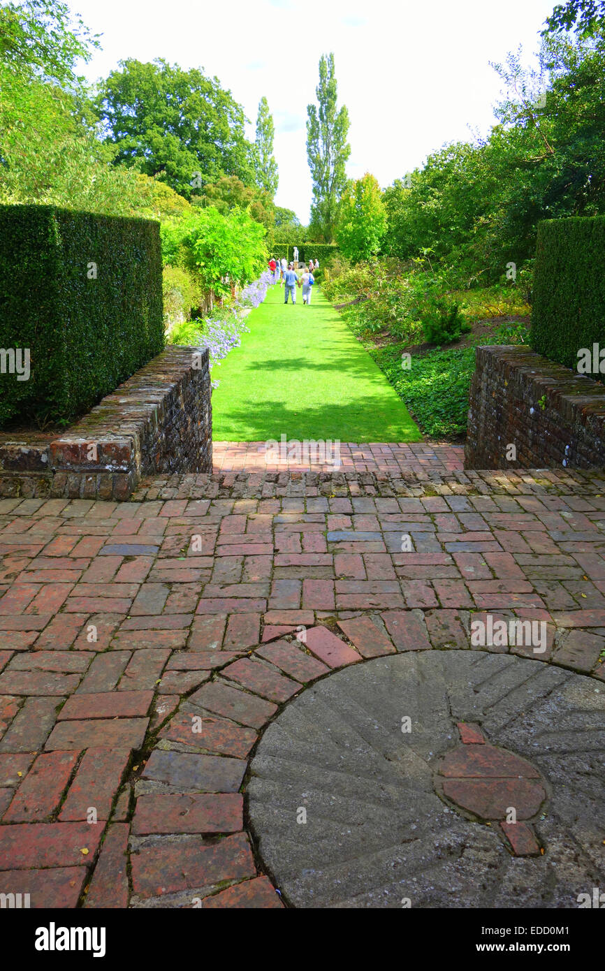 The garden at Sissinghurst Castle in the Weald of Kent, in England at ...