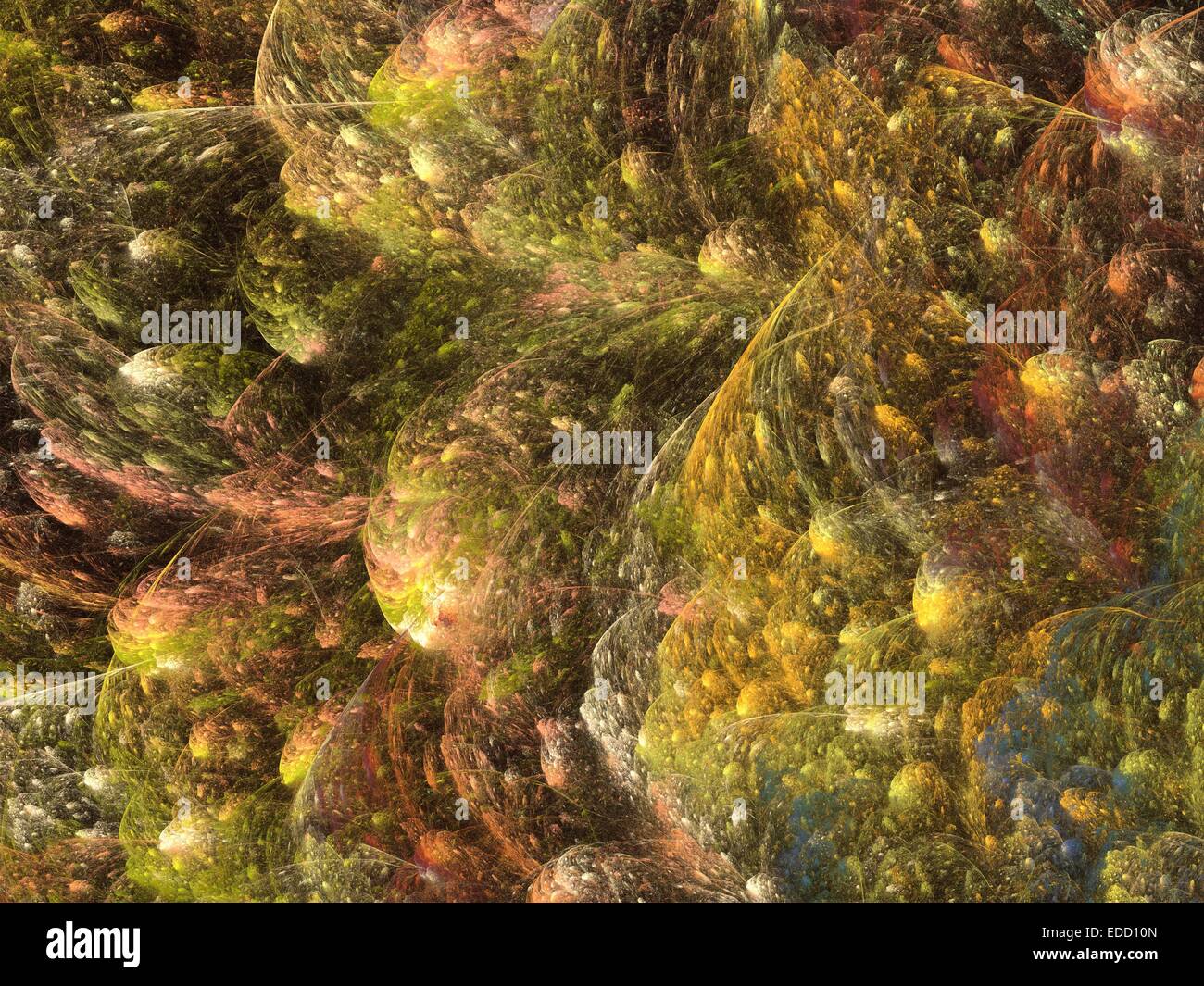 Abstract shapes made of fractal textures Stock Photo - Alamy
