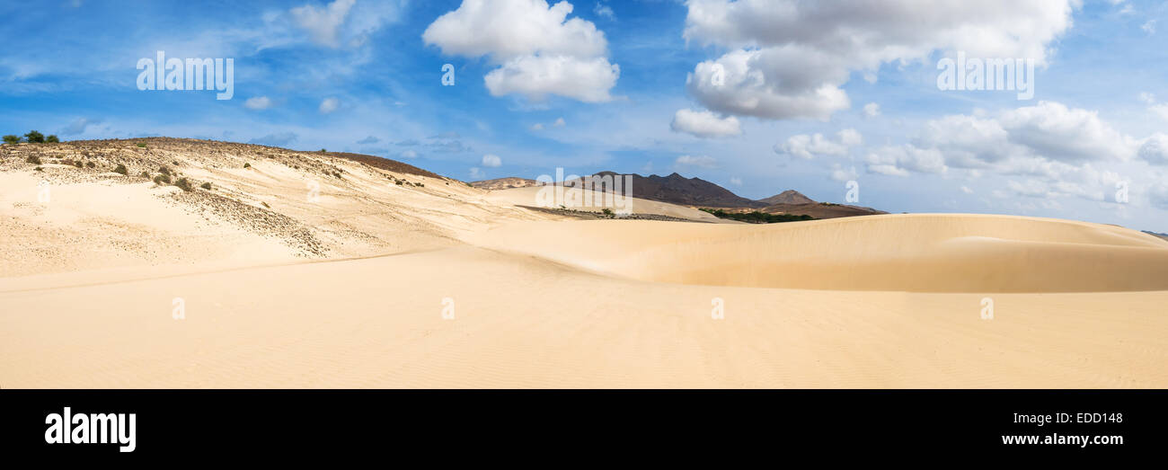 Sand dunes in Viana desert - Deserto de Viana in Boavista - Cape Verde ...