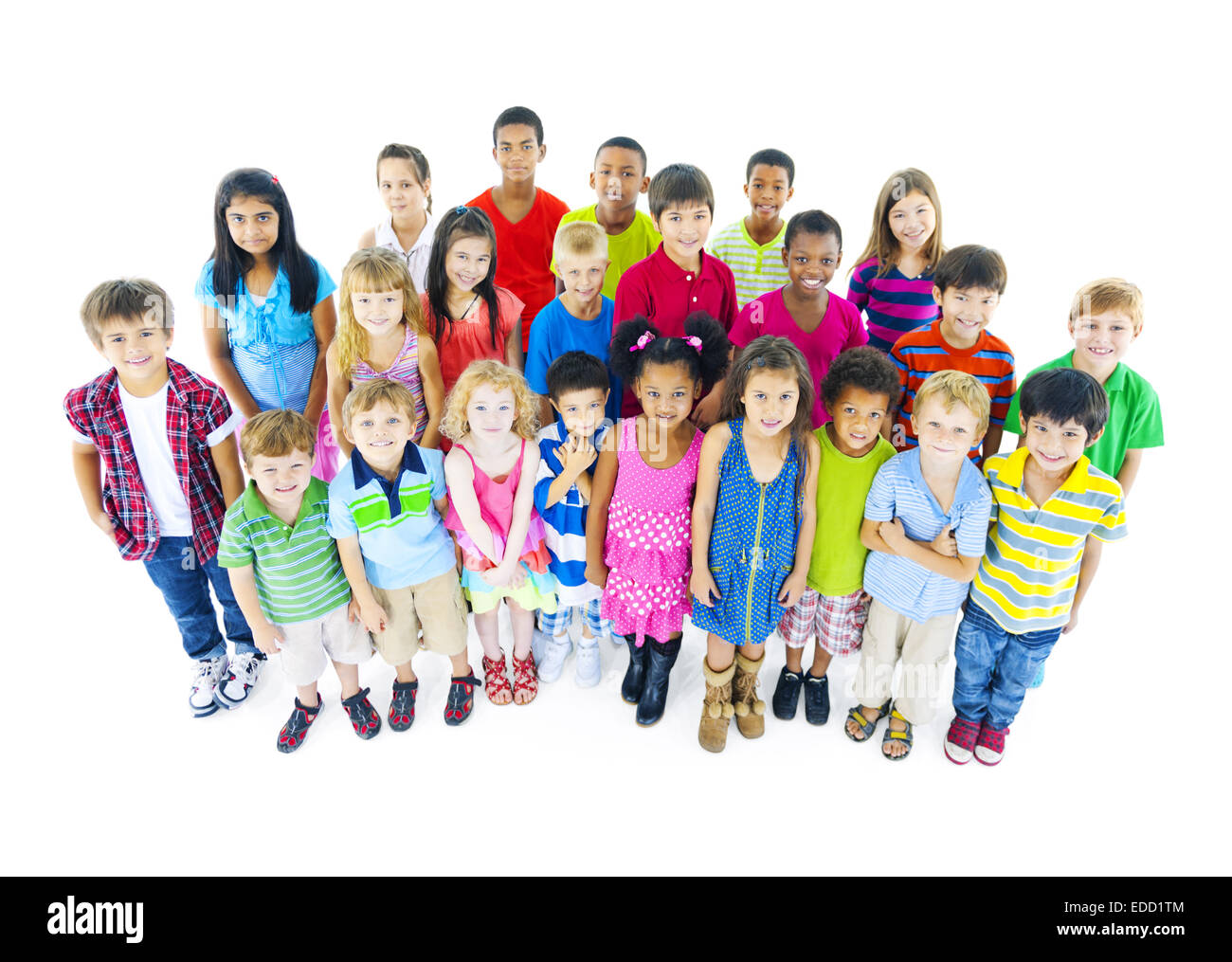 Multi-ethnic Children in casual wear Stock Photo - Alamy