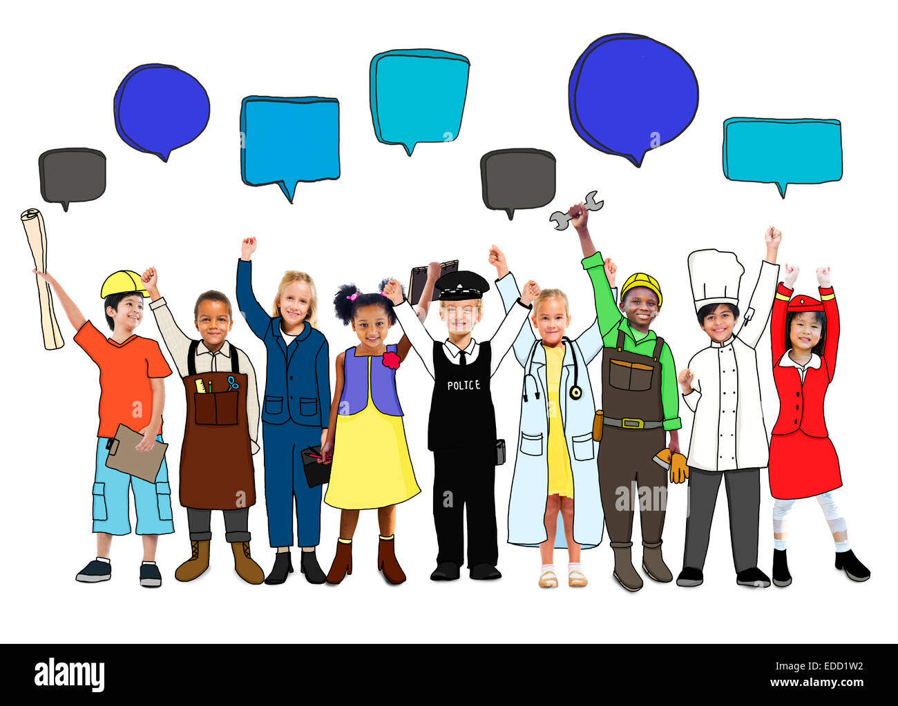 Multiethnic Group of Children with Jobs Concepts Stock Photo - Alamy Multiethnic Group of Children with Jobs Concepts Stock Photo - Alamy