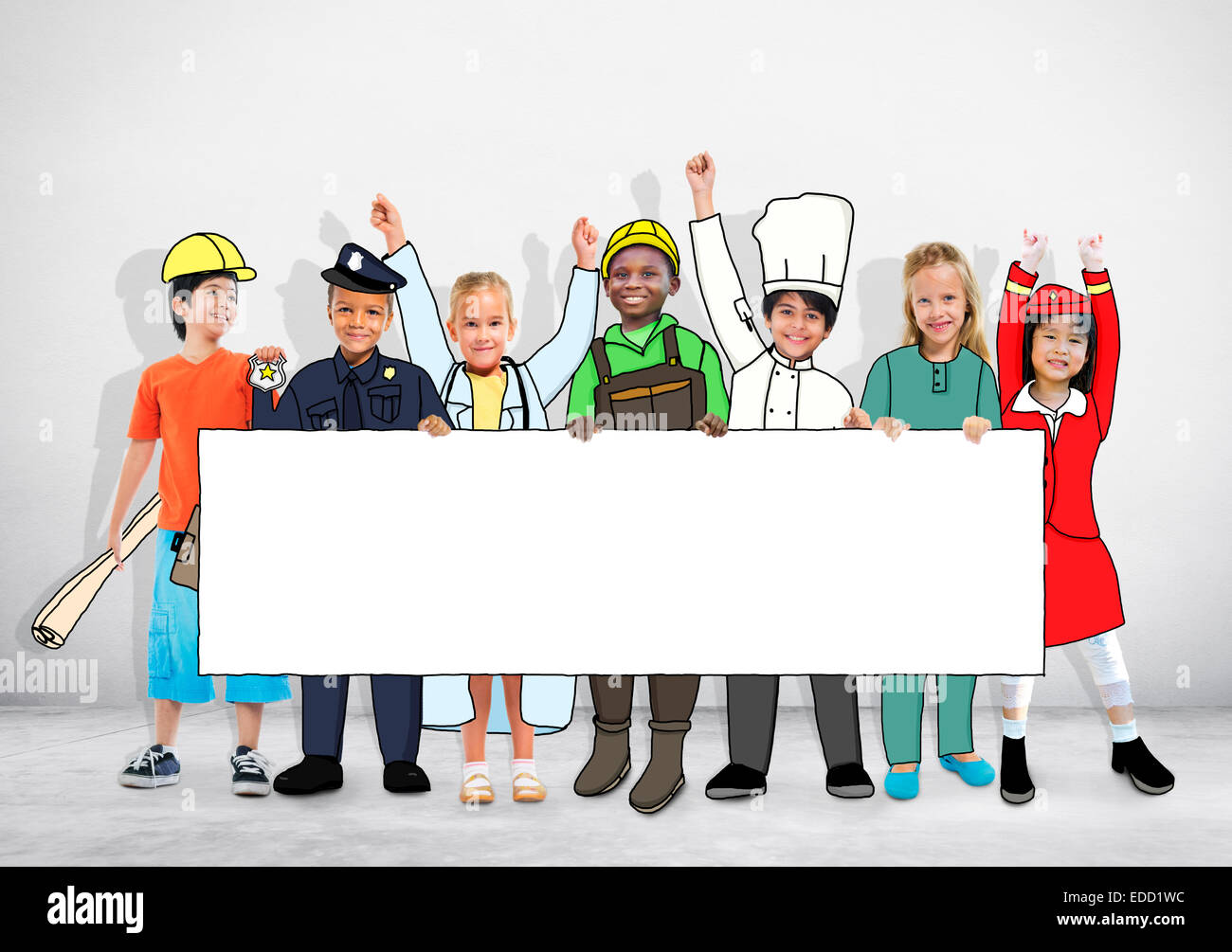 Children kids dream jobs diversity hi-res stock photography and images ...