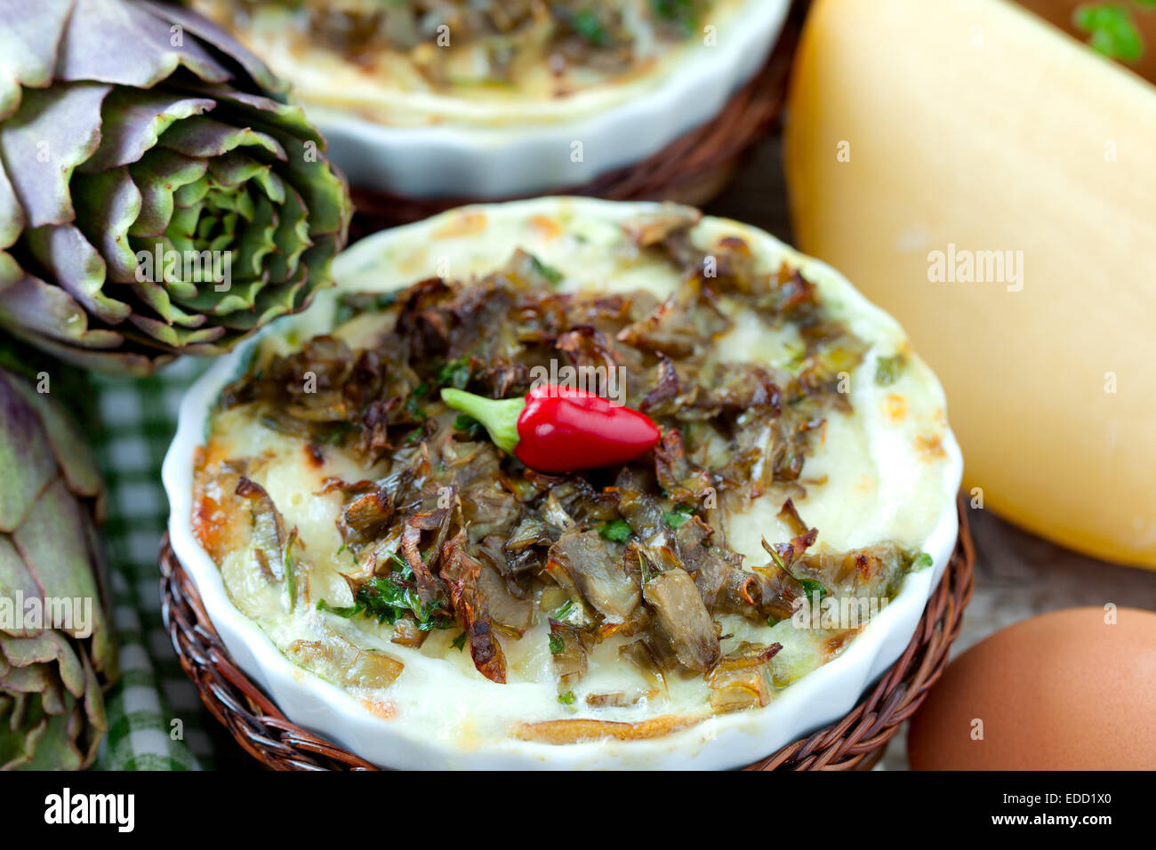 Vegetables Flan Closeup Stock Photo - Alamy