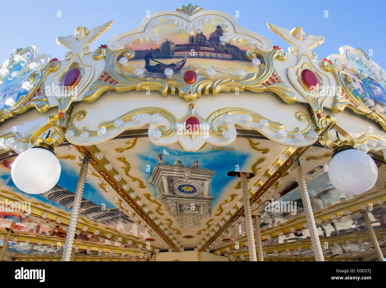 Vintage Carousel Illustration High Resolution Stock Photography and ...