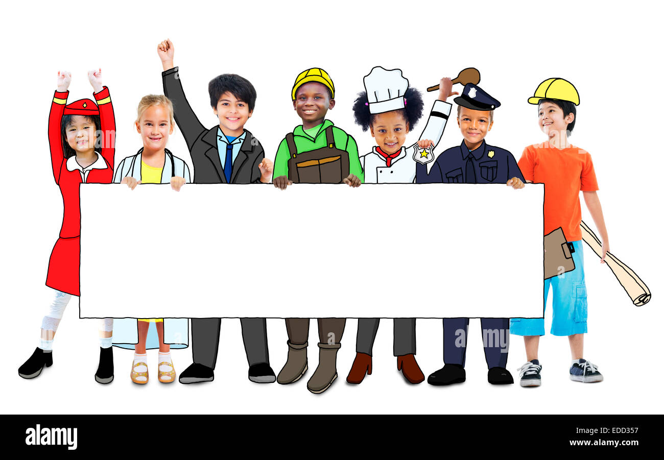Children kids dream jobs diversity hi-res stock photography and images ...