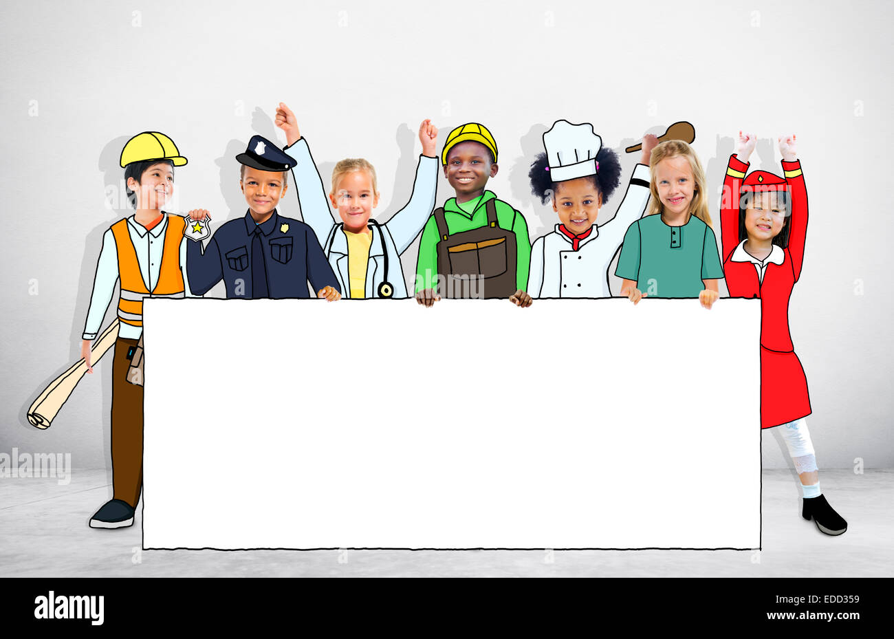Children kids dream jobs diversity hi-res stock photography and images ...