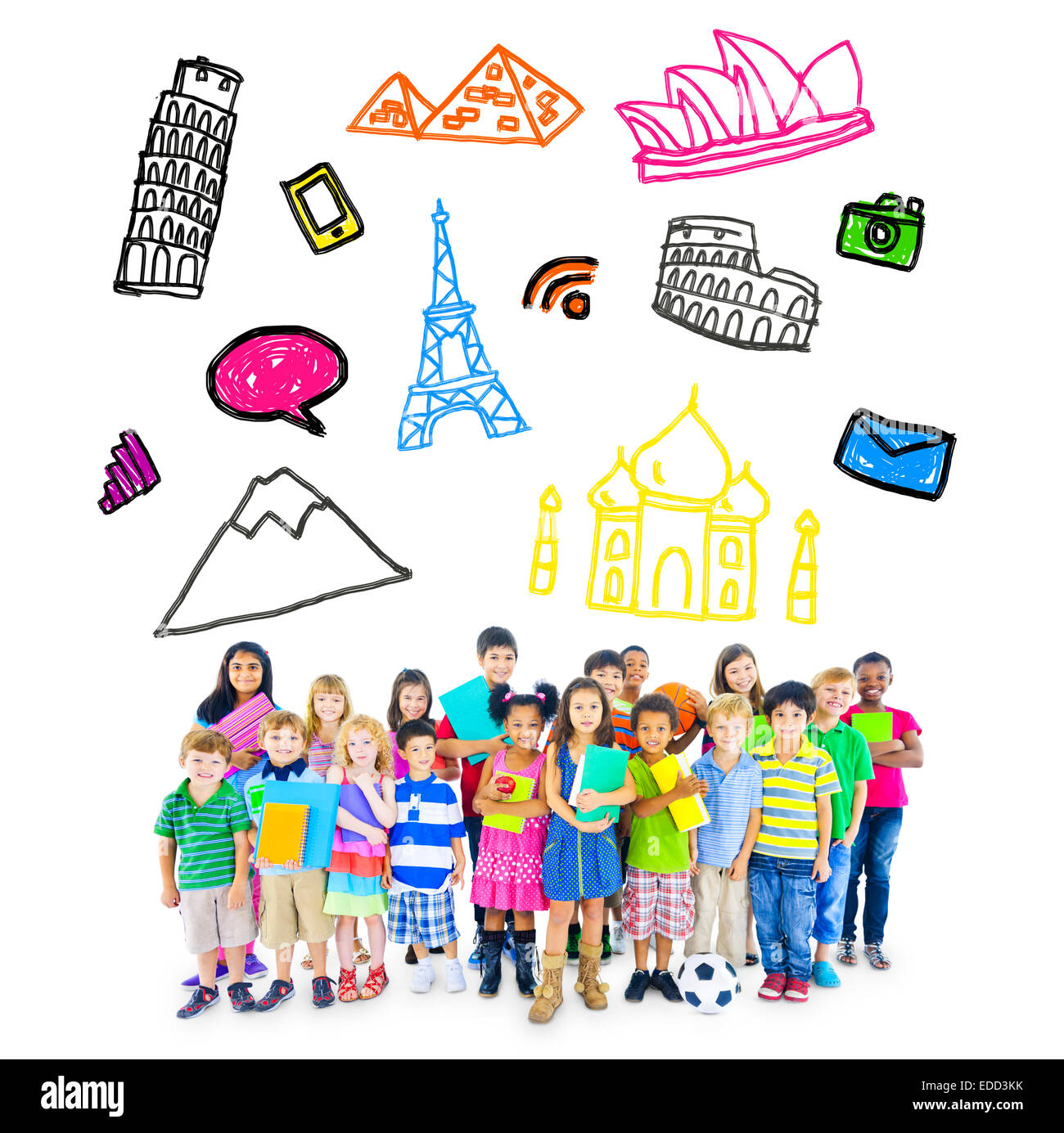 Group Multiethnic Cheerful Children Travel Destinations Stock Photo - Alamy Group Multiethnic Cheerful Children Travel Destinations Stock Photo - Alamy