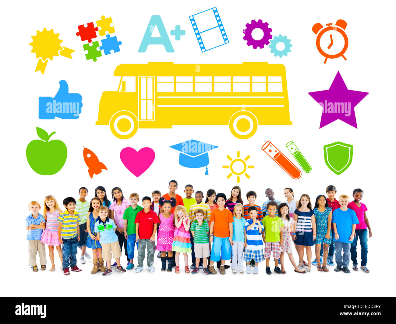 American school bus isolated hi-res stock photography and images - Alamy