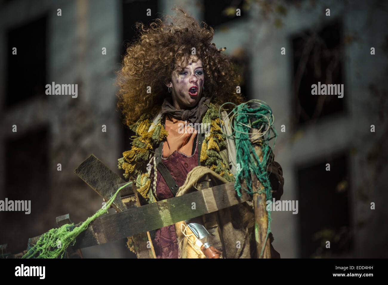 Barcelona, Spain. 5th Jan, 2015. Actors, dancers and musicians in ...