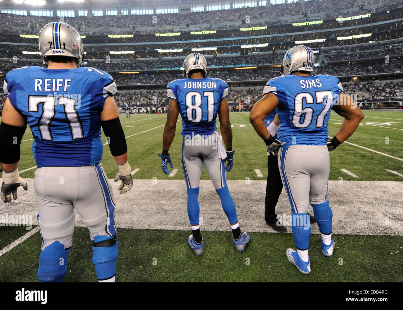January 04, 2015: Detroit Lions wide receiver Calvin Johnson #81 during ...