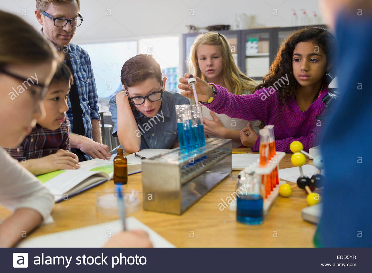 Teacher holding test tube hi-res stock photography and images - Alamy
