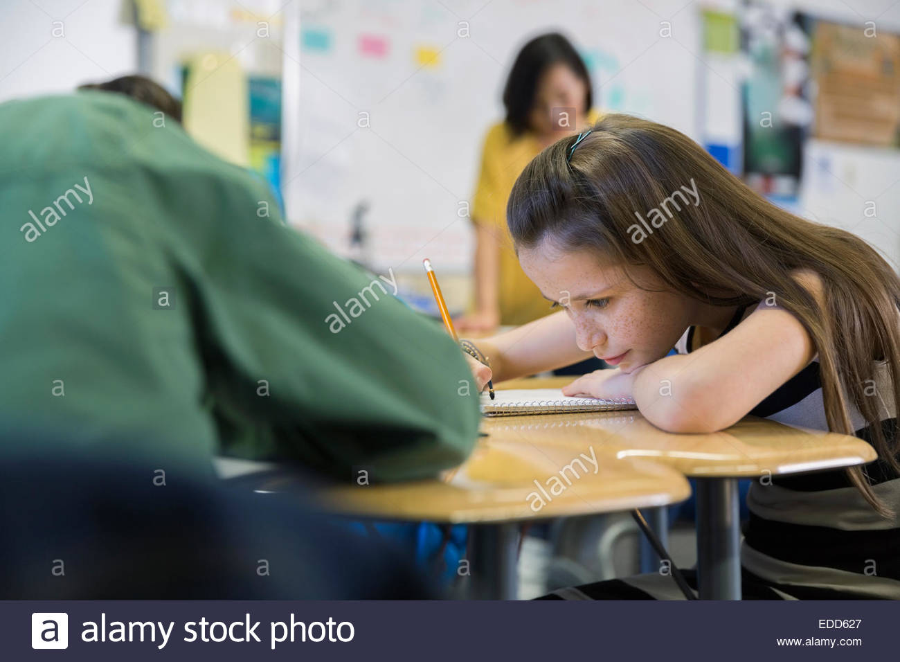 Student sitting at desk, 13 hi-res stock photography and images - Alamy