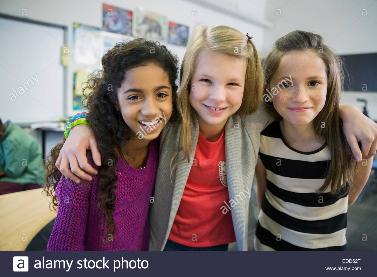 Posing smiling classroom child hi-res stock photography and images - Alamy