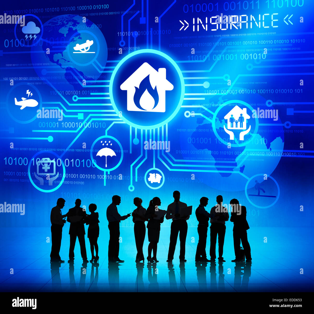 Business People Working and Insurance Concepts Stock Photo - Alamy