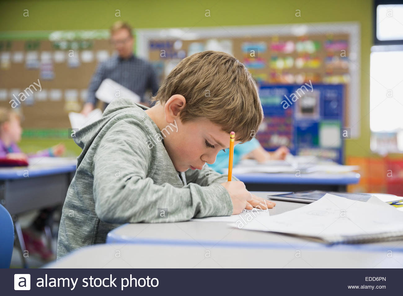 Student teacher writing desk hi-res stock photography and images - Alamy