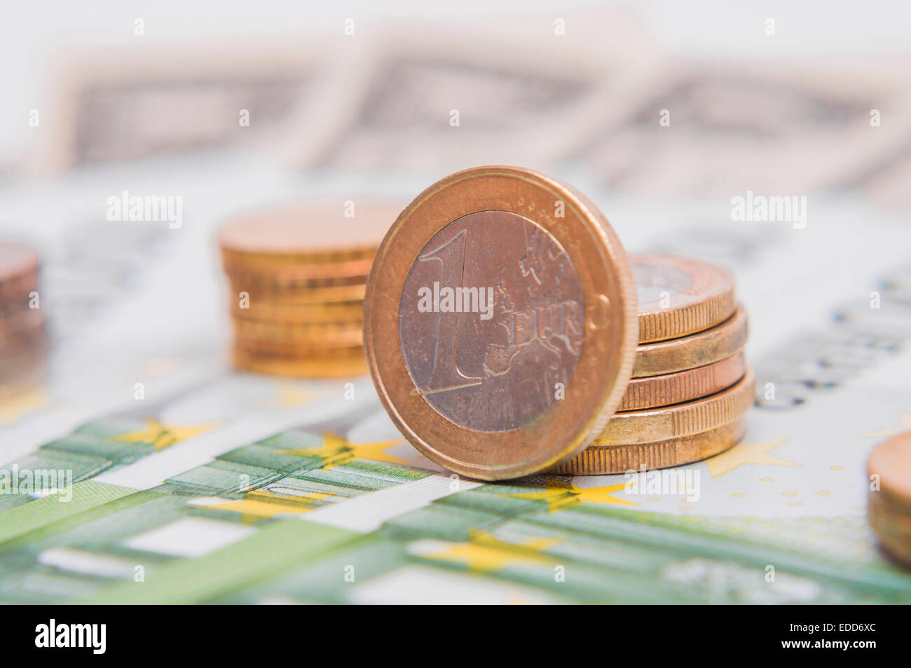 Money several euro coins hi-res stock photography and images - Alamy