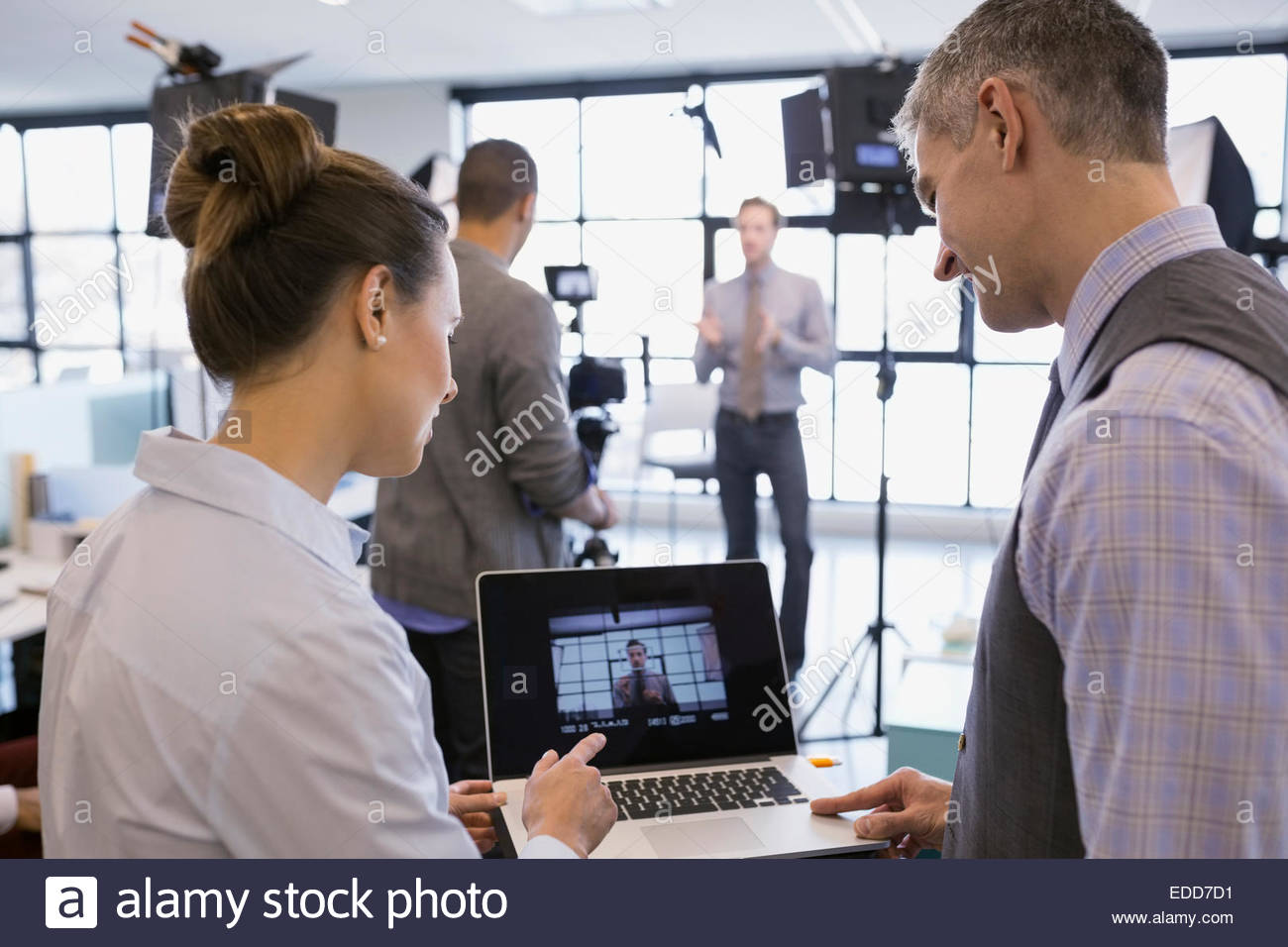 Business group pointing camera hi-res stock photography and images - Alamy