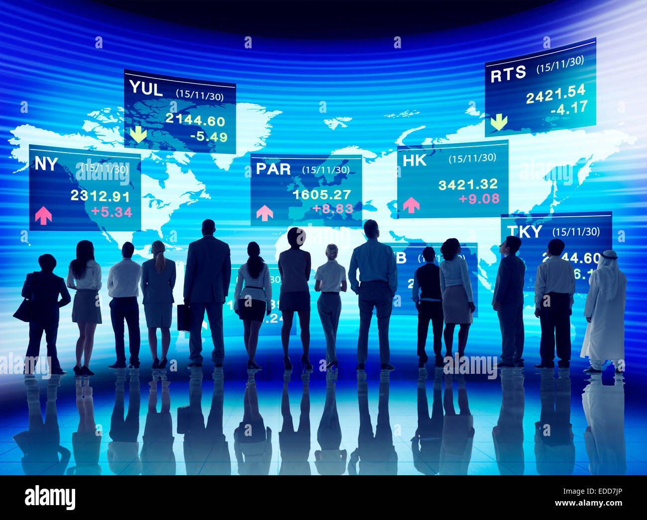 Business People Stock Exchange Finance Concept Stock Photo - Alamy