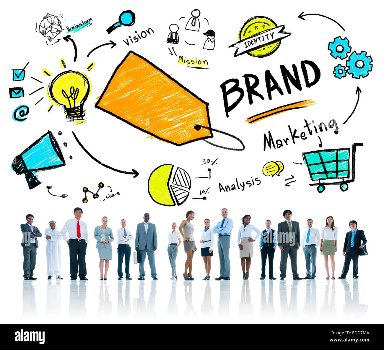 Diverse Corporate Business People Brand Concept Stock Photo - Alamy