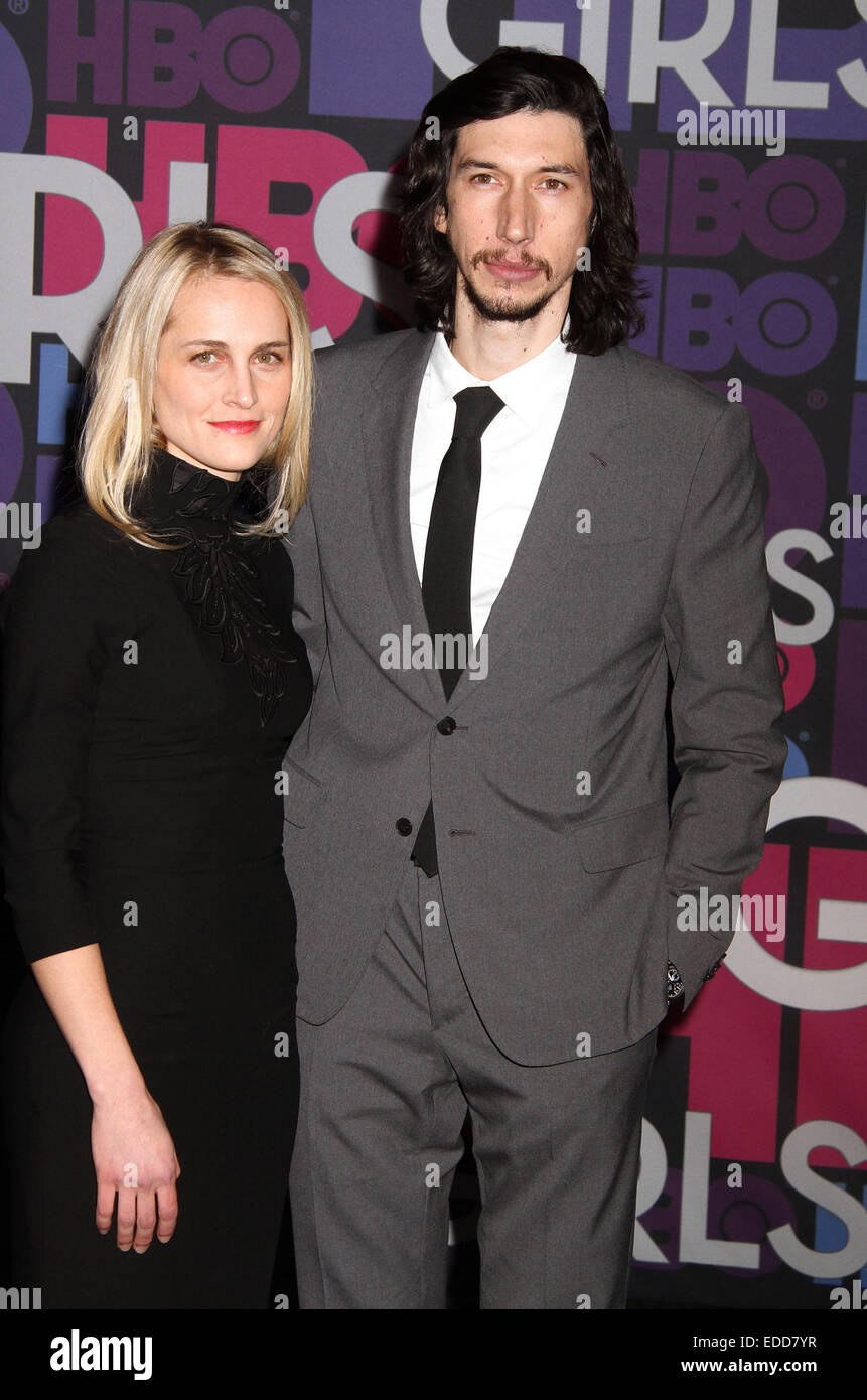 New York, New York, USA. 5th Jan, 2015. Actor ADAM DRIVER and JOANNE ...