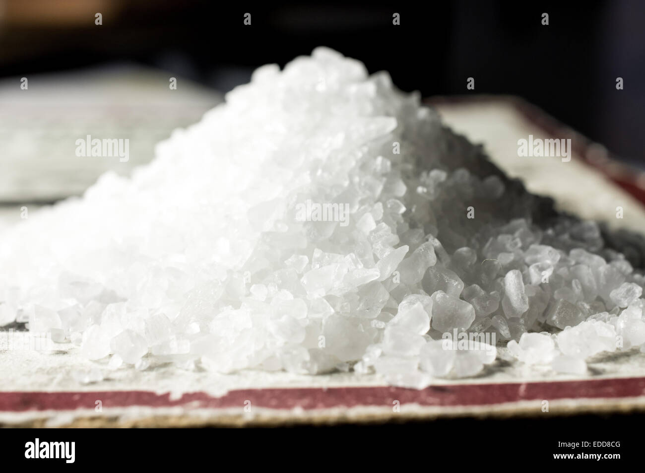 Sea salt crystals large food closeup Stock Photo - Alamy