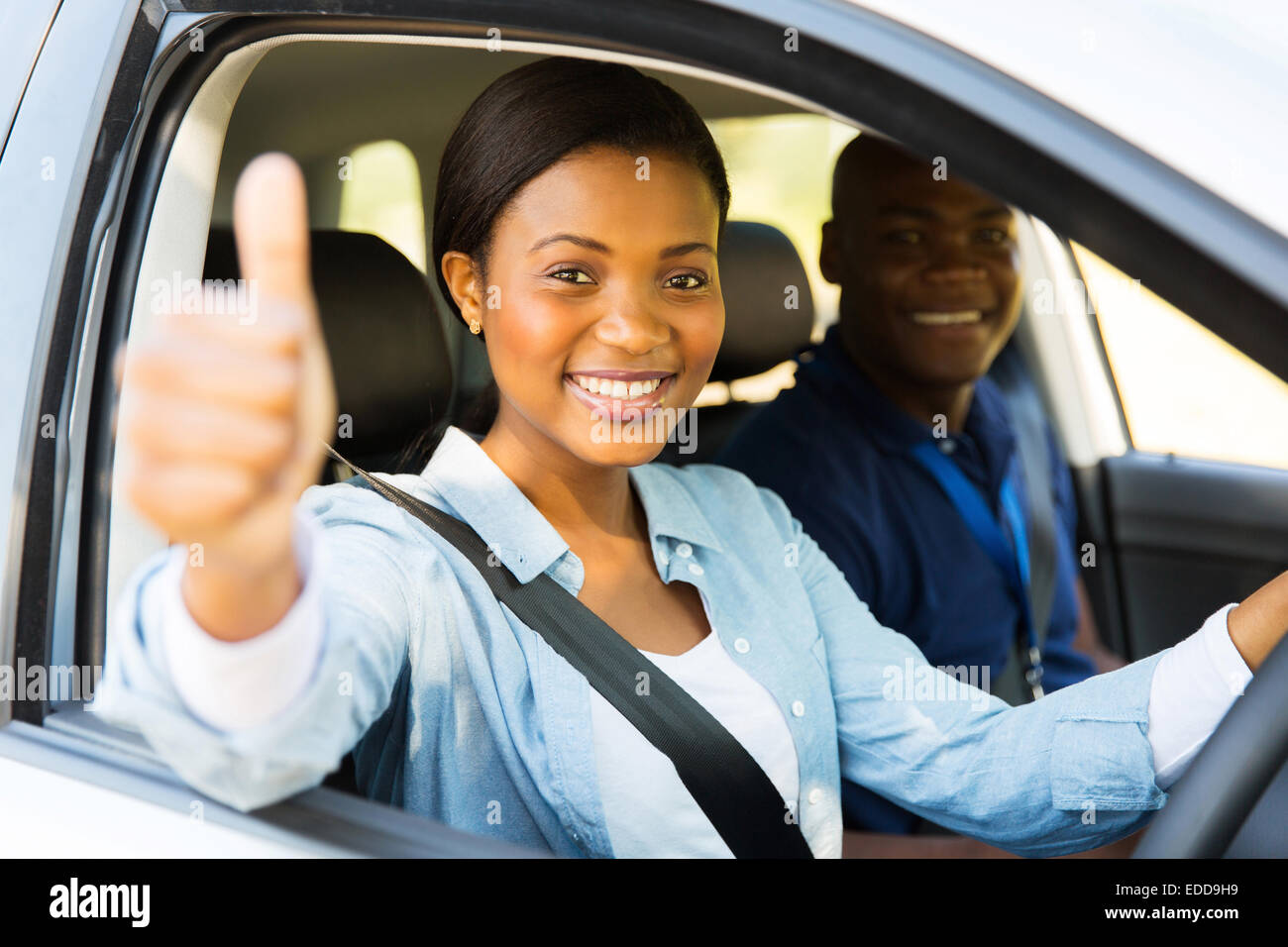Pretty female black learner driver hi-res stock photography and images ...