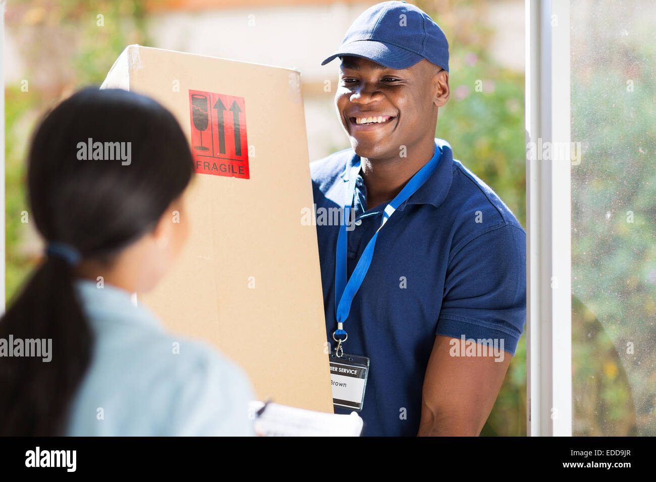 African american postal worker hi-res stock photography and images - Alamy