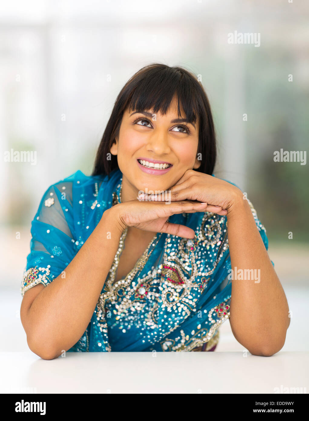 Happy young indian woman hi-res stock photography and images - Alamy