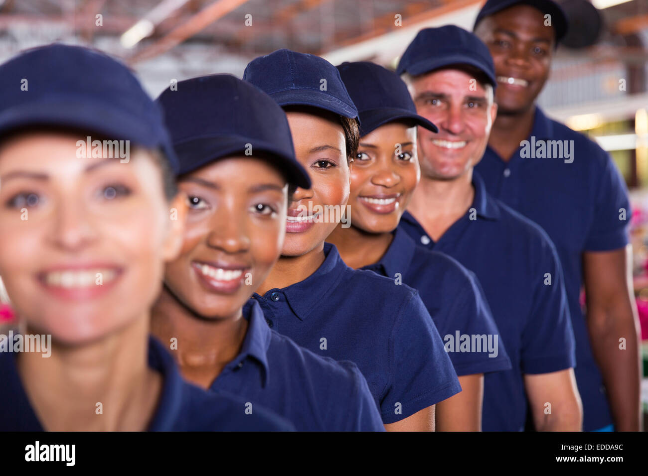 group of modern textile workers team closeup Stock Photo - Alamy