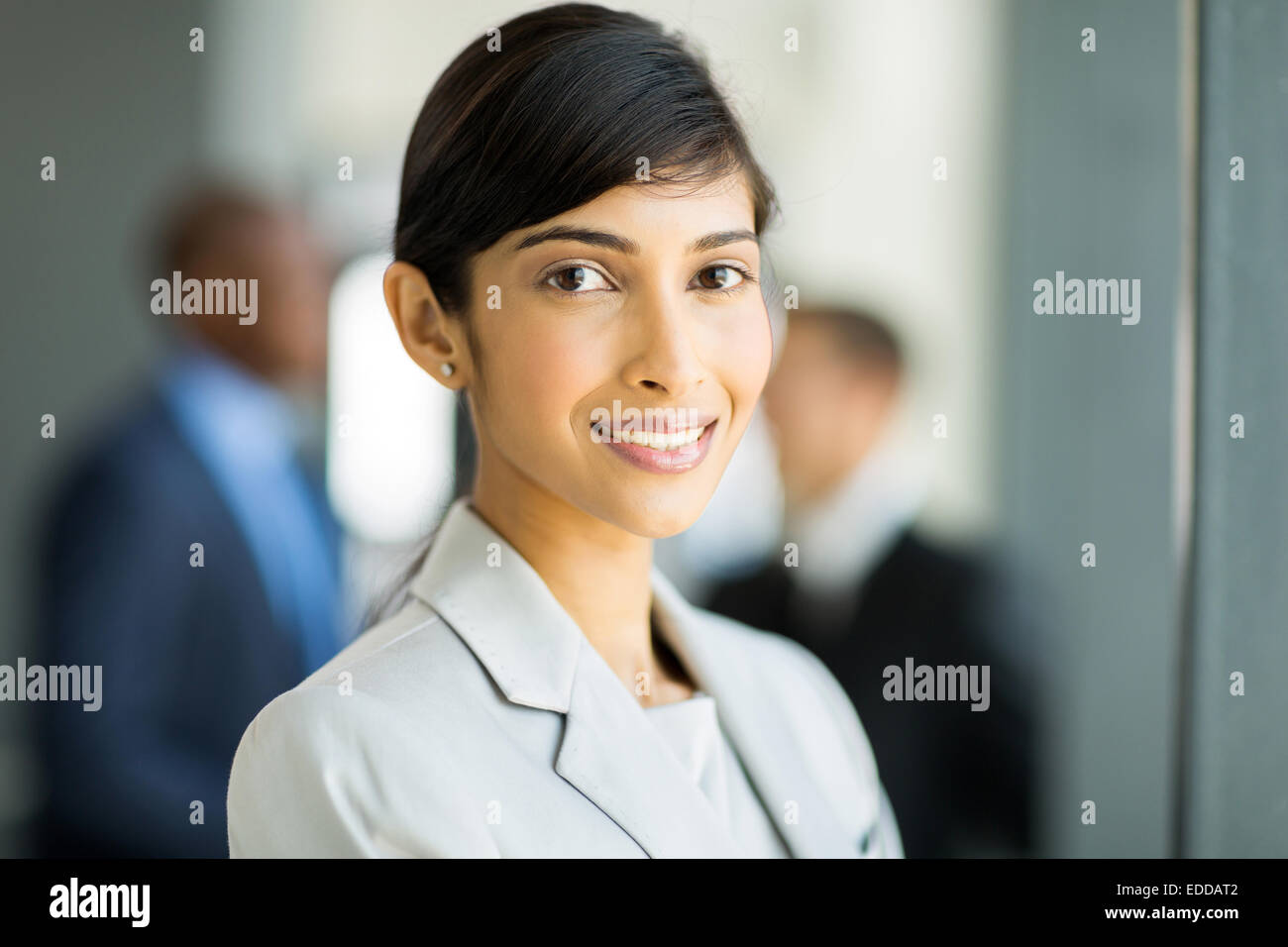 happy female Indian business executive in modern office Stock Photo - Alamy