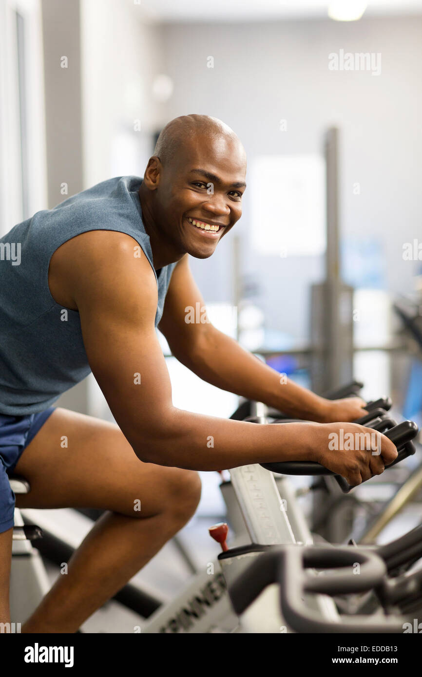 healthy African American man exercising in gym Stock Photo - Alamy