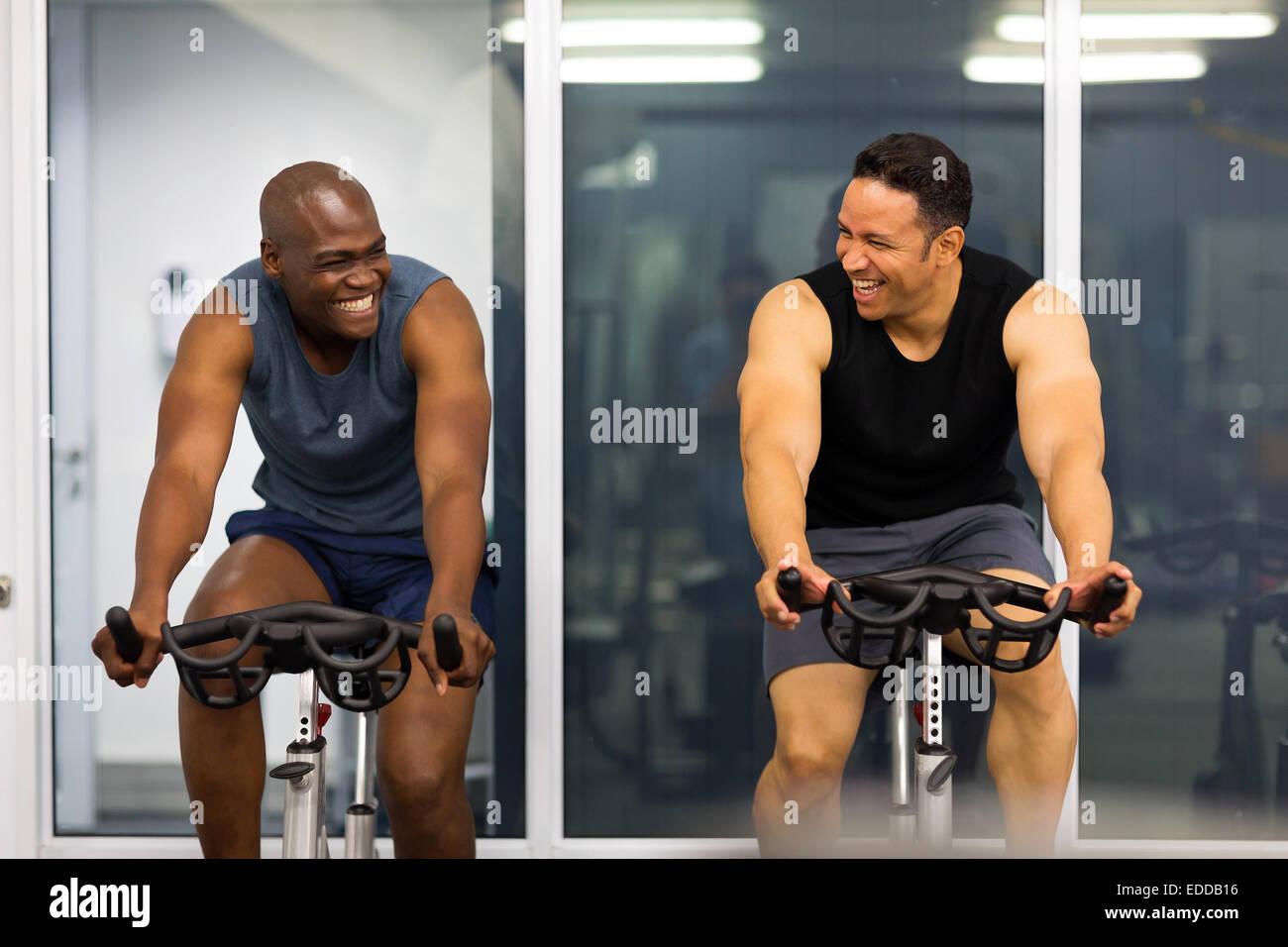 Cycling gym bike men hi-res stock photography and images - Alamy