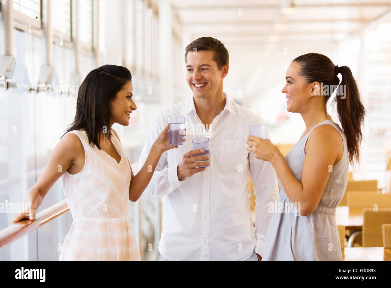 group of cheerful people celebrating at restaurant Stock Photo - Alamy