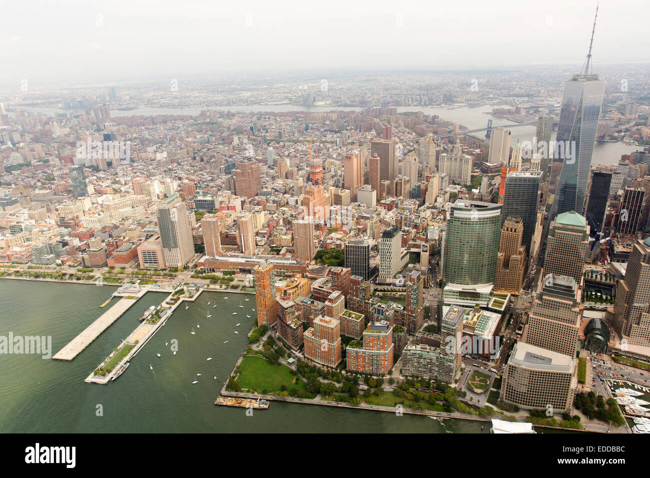 overhead view of new York city skyline Stock Photo - Alamy