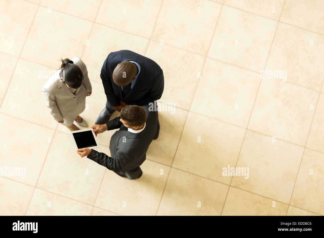 above view of professional business people having meeting Stock Photo ...