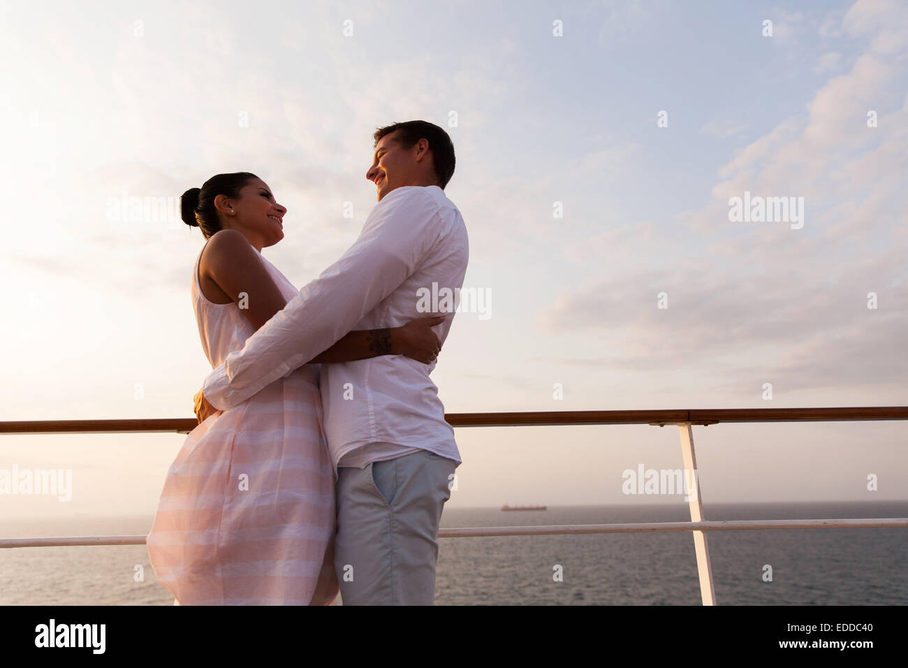 Couple hugging on ship hi-res stock photography and images - Alamy
