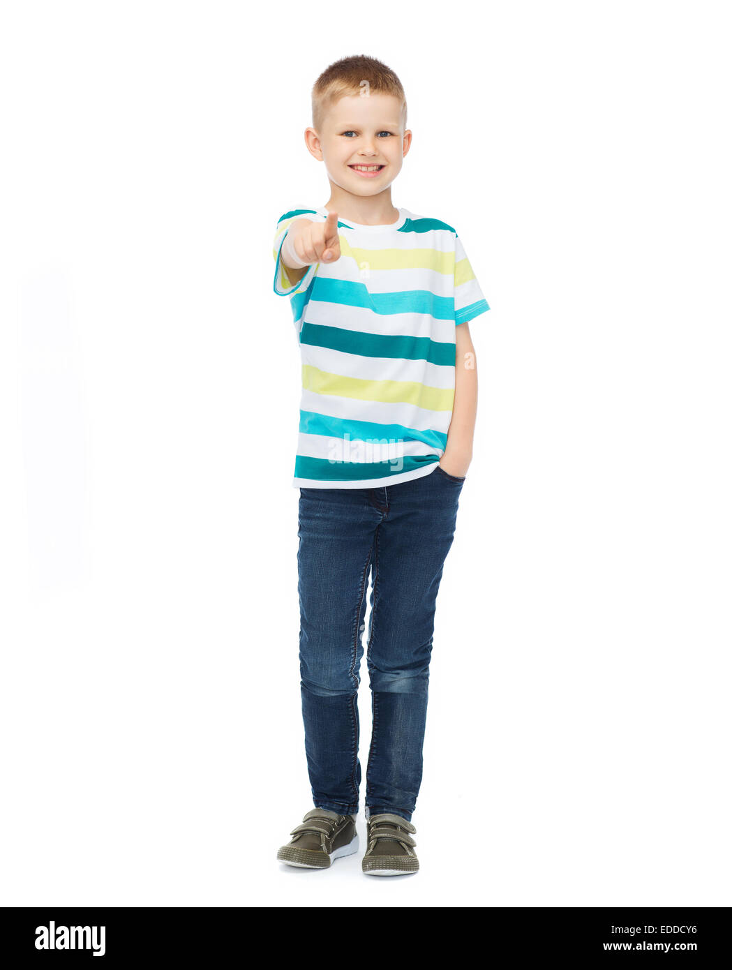 Boy Pointing Cut Out Stock Images & Pictures - Alamy