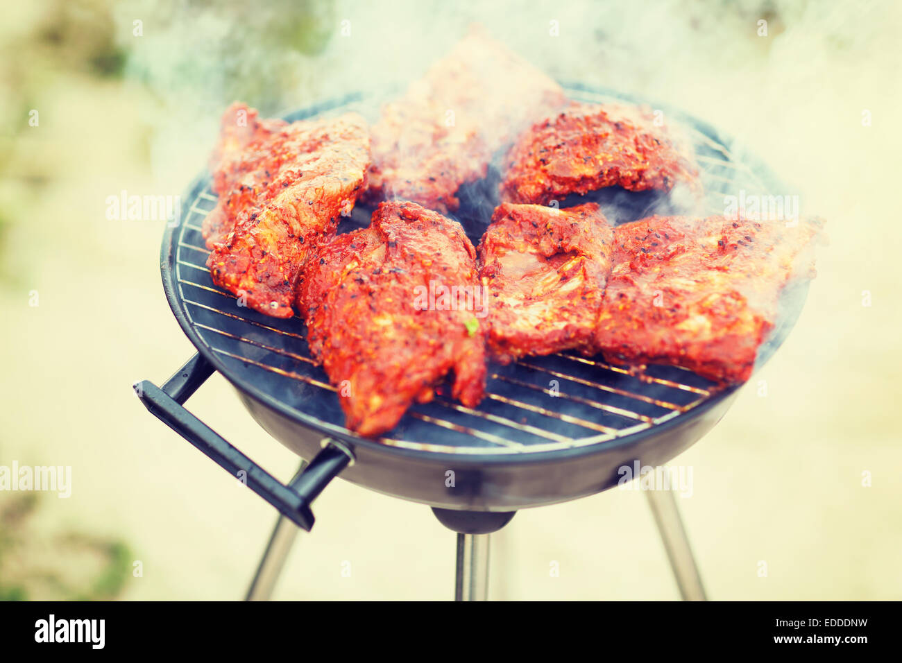 Closeup grilling meat hi-res stock photography and images - Alamy
